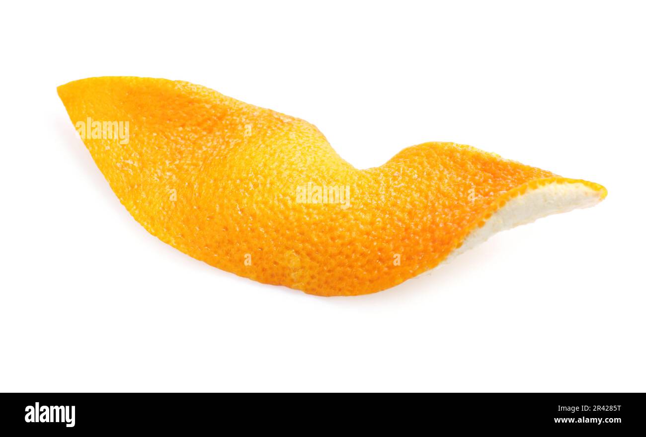 Dry orange fruit peel isolated on white Stock Photo - Alamy