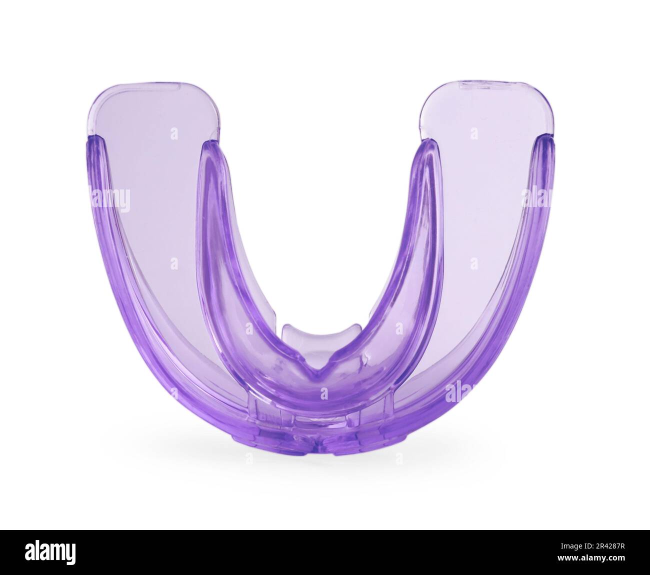 Transparent dental mouth guard isolated on white. Bite correction Stock ...