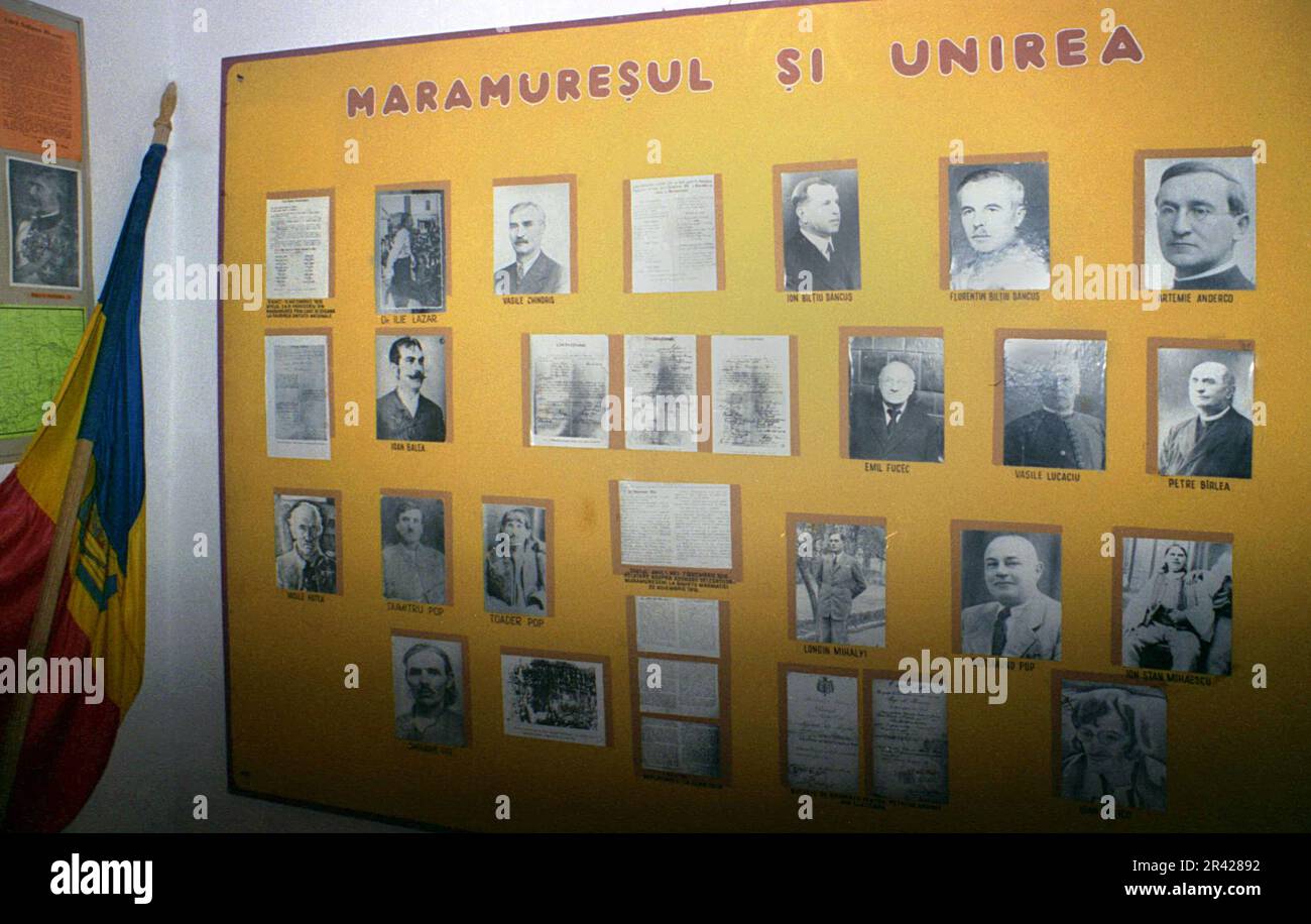 Giulesti, Maramures County, Romania, 2001. Historical display of ...