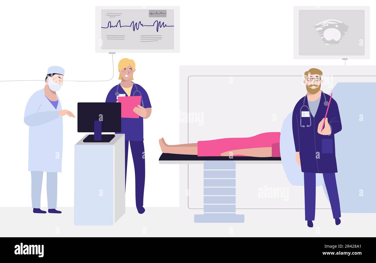 Medical examination flat composition with indoor clinic view and ...