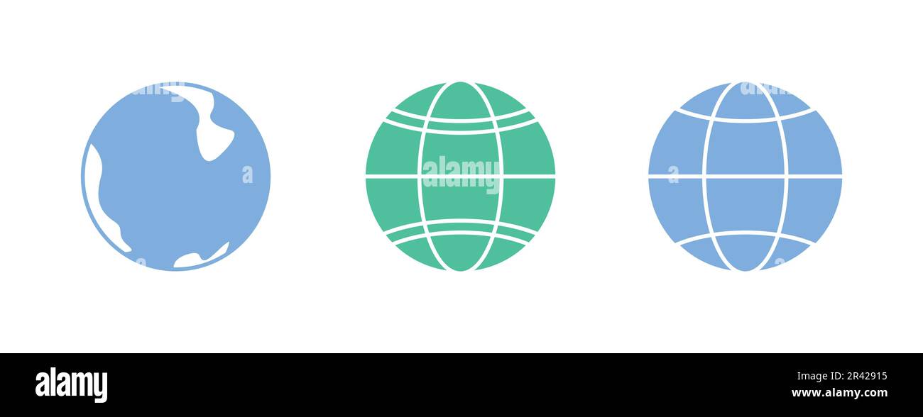 Flat World Icon Symbol Vector Illustration Stock Vector Image & Art - Alamy