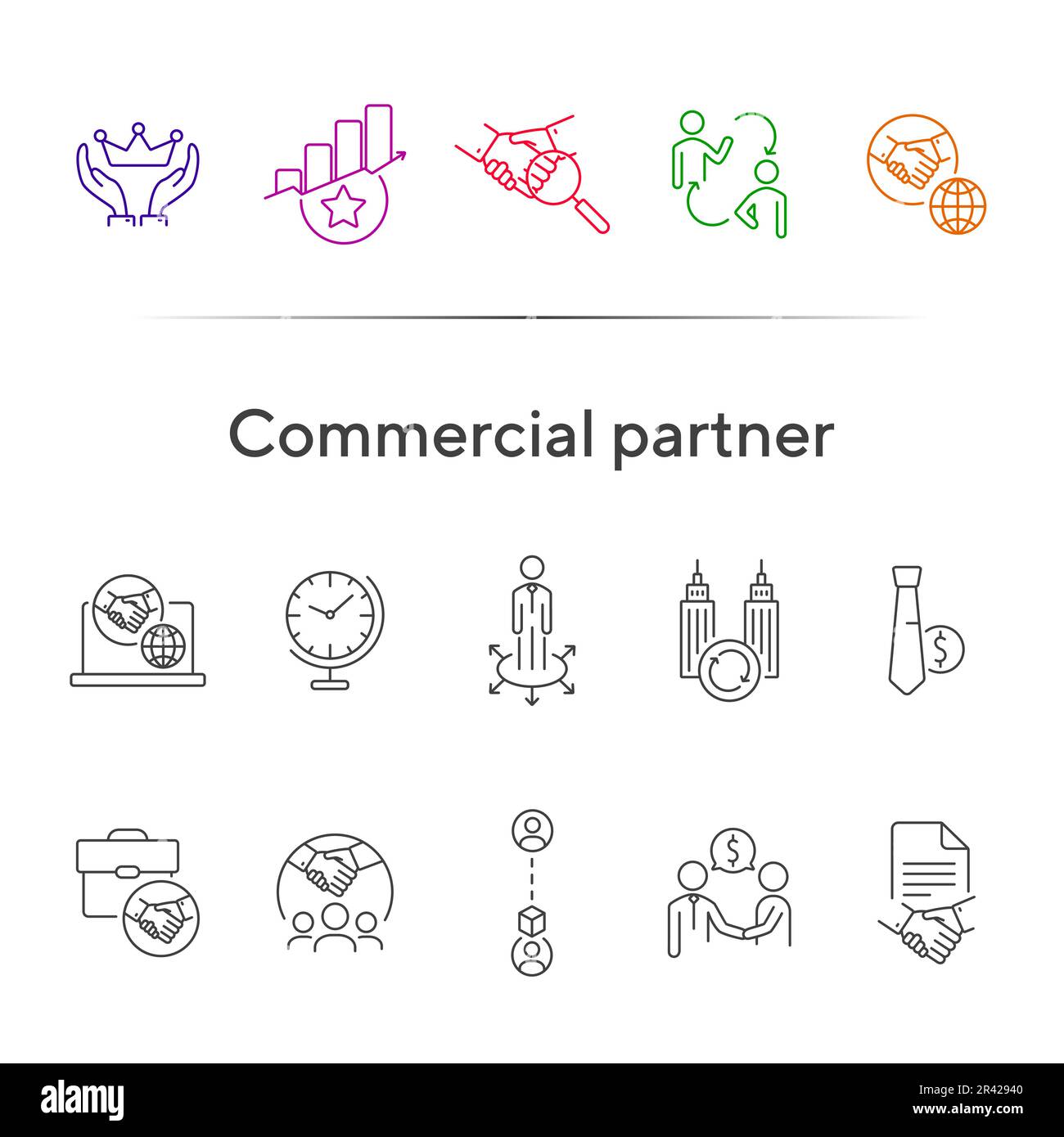 Commercial partner icons Stock Vector Image & Art - Alamy