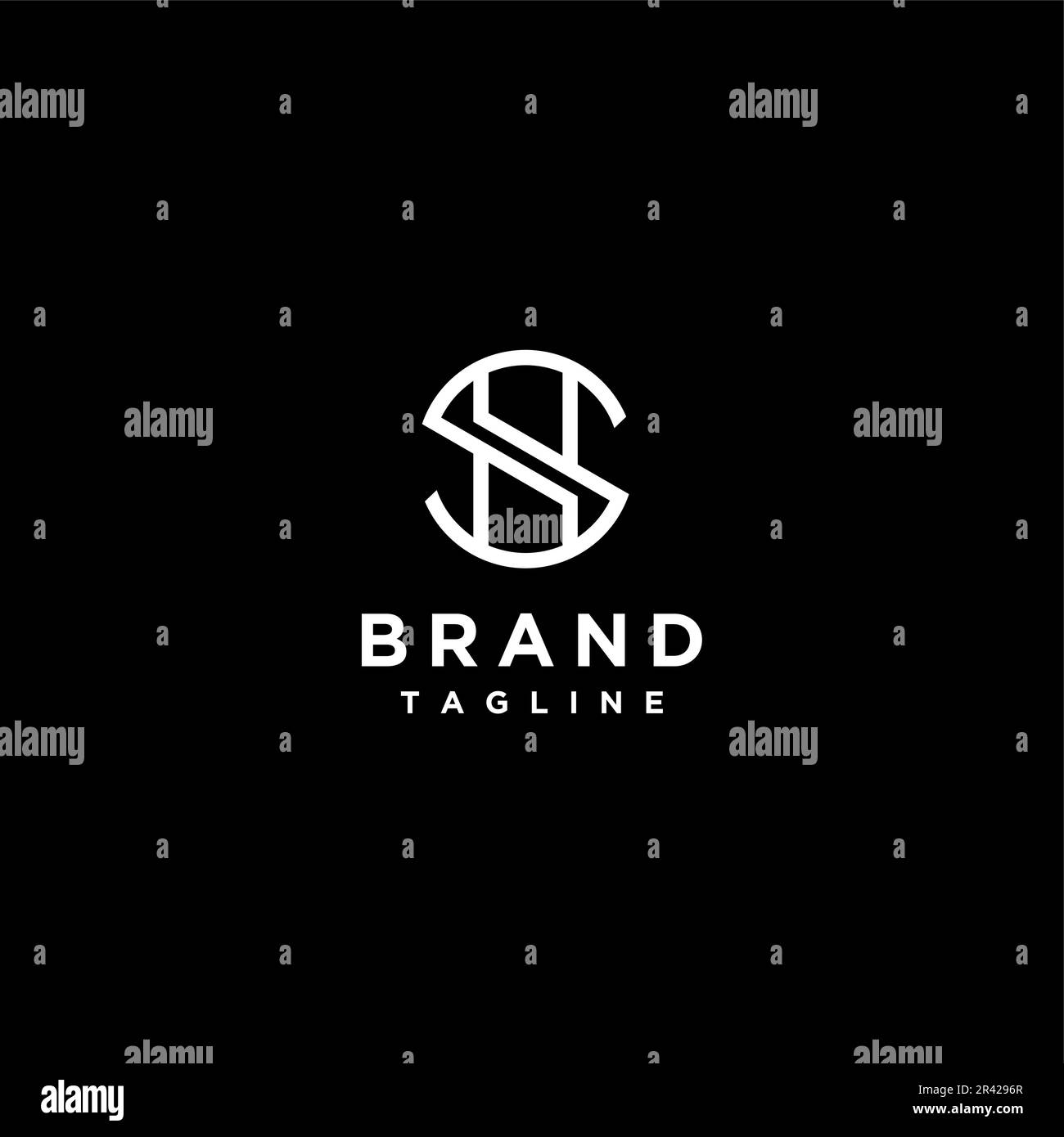 Simple SH Initials Logo Design. Minimalist outline logo design initials ...