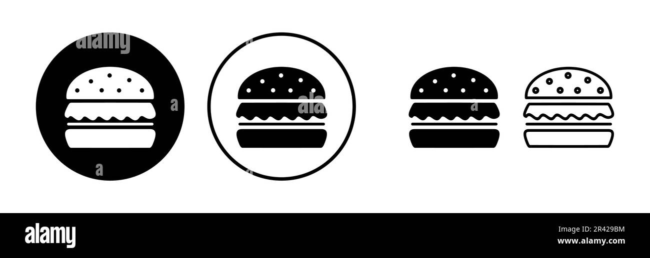 Burger icon vector. hamburger logo icon. fast food icon Stock Vector ...