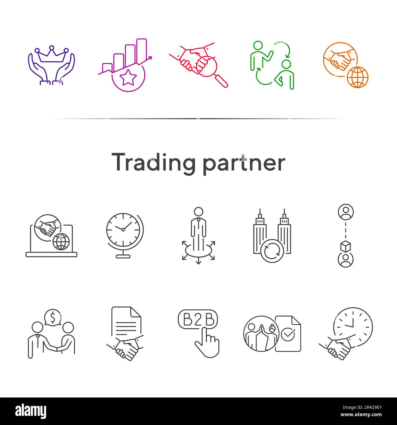 Trading partner icons Stock Vector Image & Art - Alamy