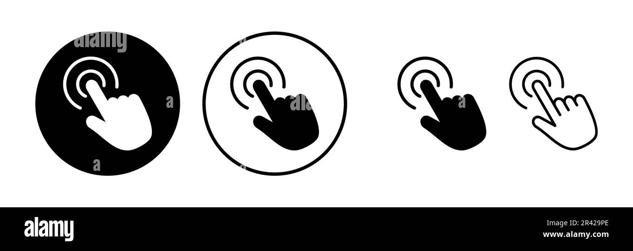 Click icon vector. cursor icon vector. pointer sign Stock Vector Image & Art - Alamy
