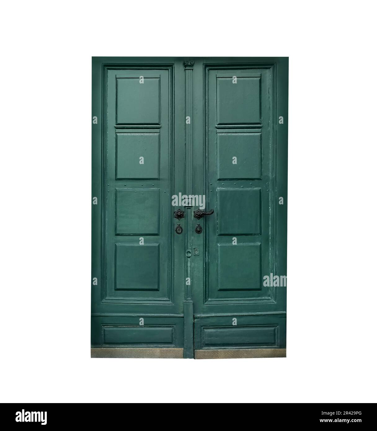 Green front doors Cut Out Stock Images & Pictures - Alamy