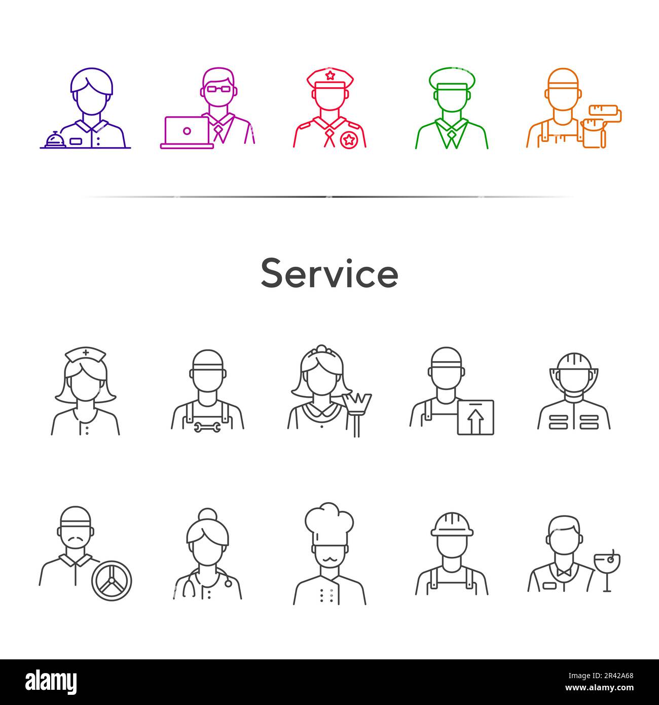 Driver hotel service isolated Stock Vector Images - Alamy