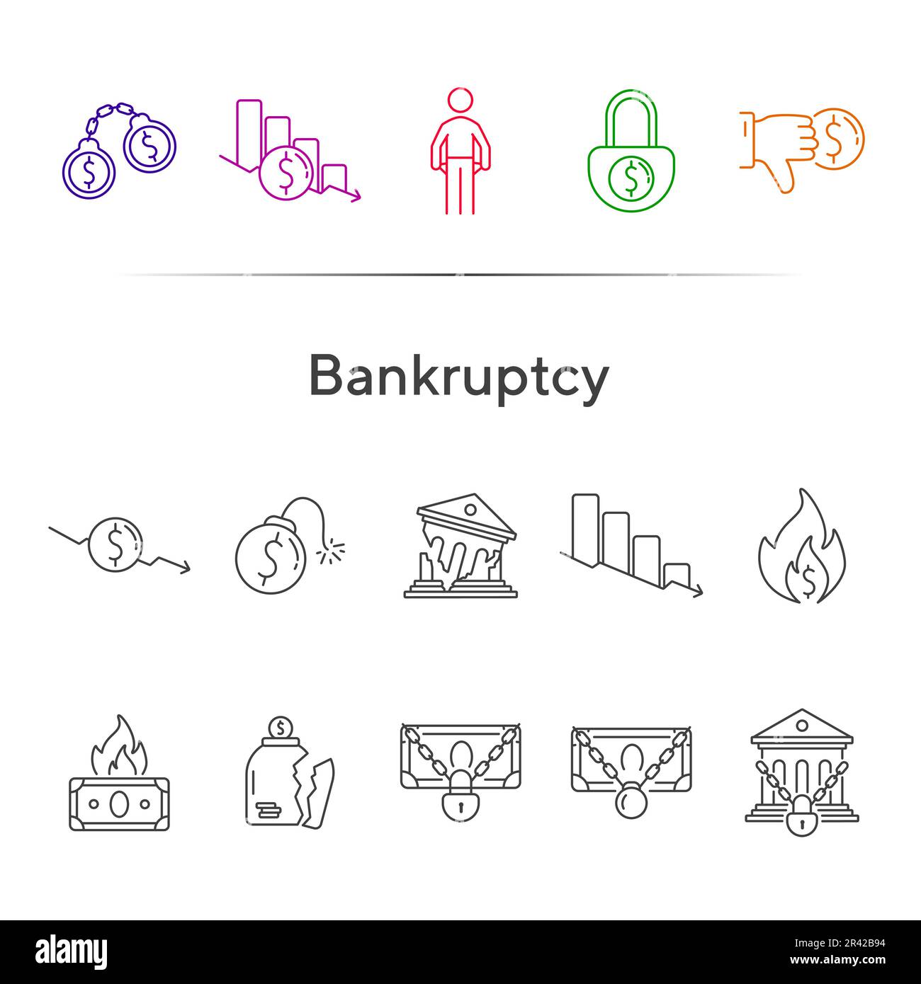 Bank breakdown Stock Vector Images - Alamy