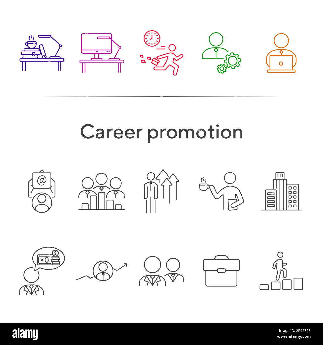 Minimal career outline Stock Vector Images - Alamy