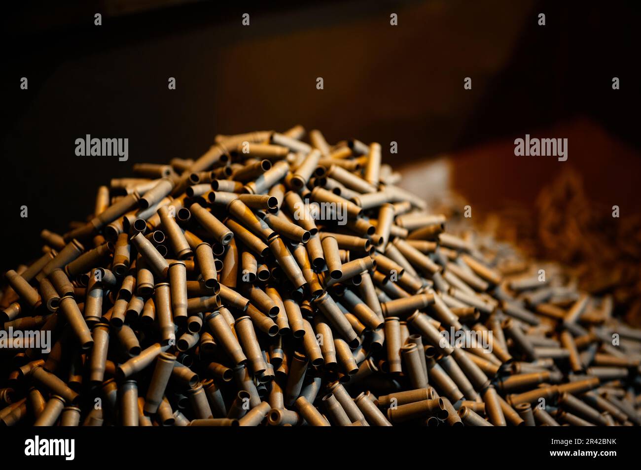 Shell casings ammunition production workshop Stock Photo - Alamy