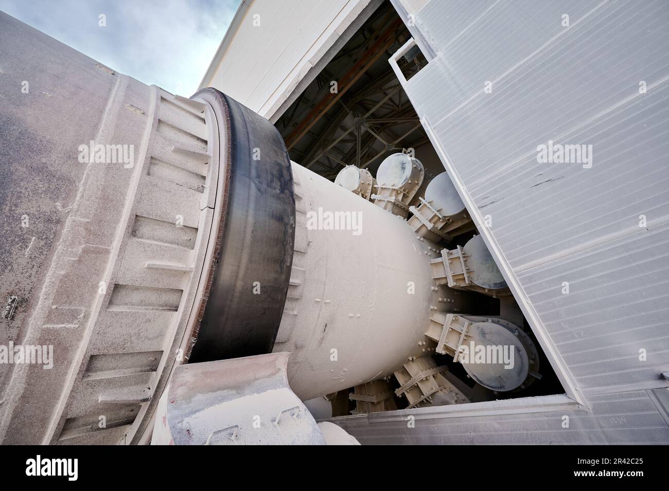 Contemporary limestone plant with operating equipment Stock Photo - Alamy