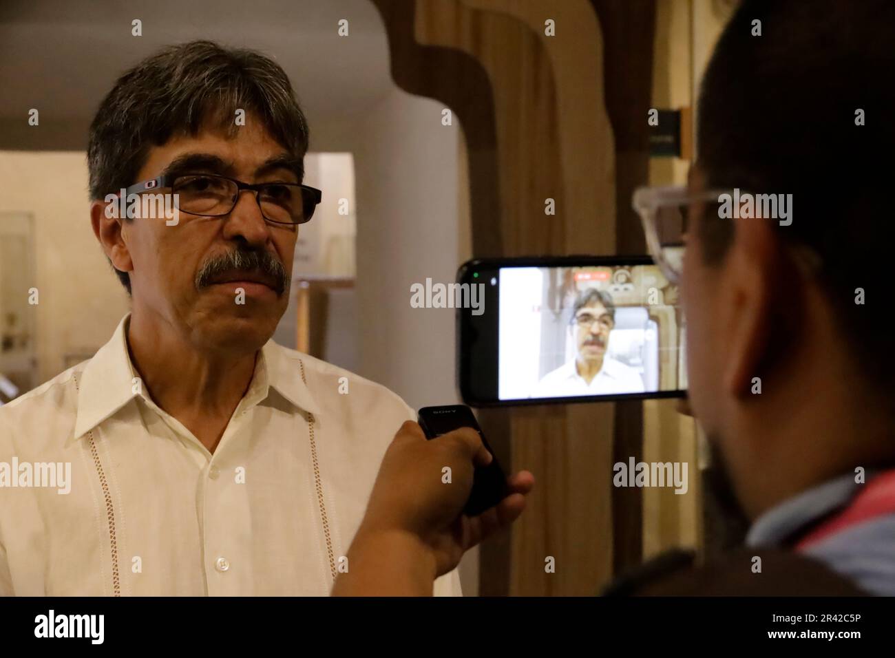 May 25, 2023, State of Morelos, Mexico: The anthropologist, Mario Cordova Tello at the Regional ...