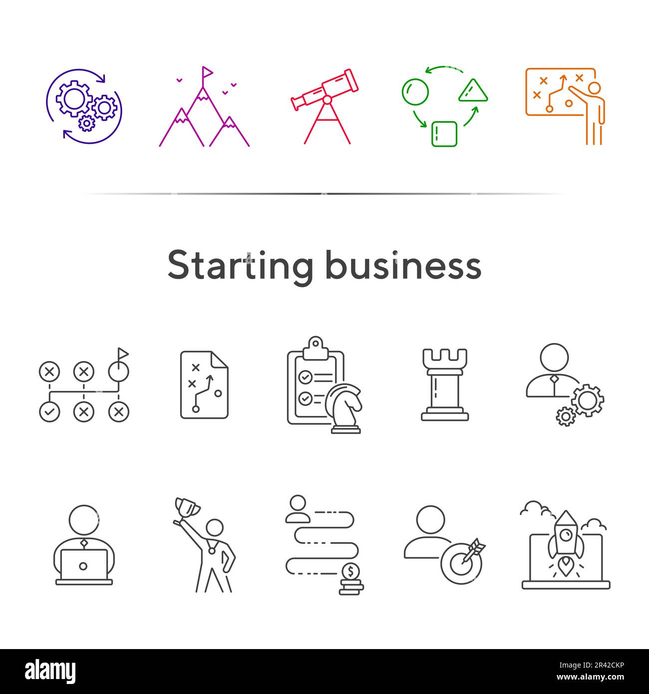 Start-up project icon set Stock Vector Image & Art - Alamy