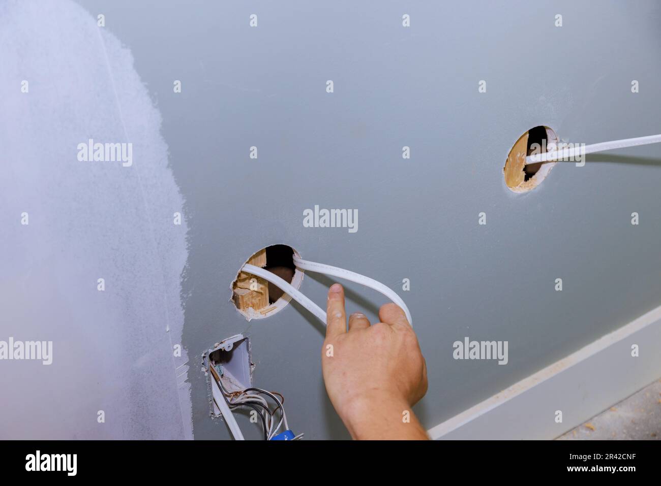 Work is being done safely on construction site for house by an ...