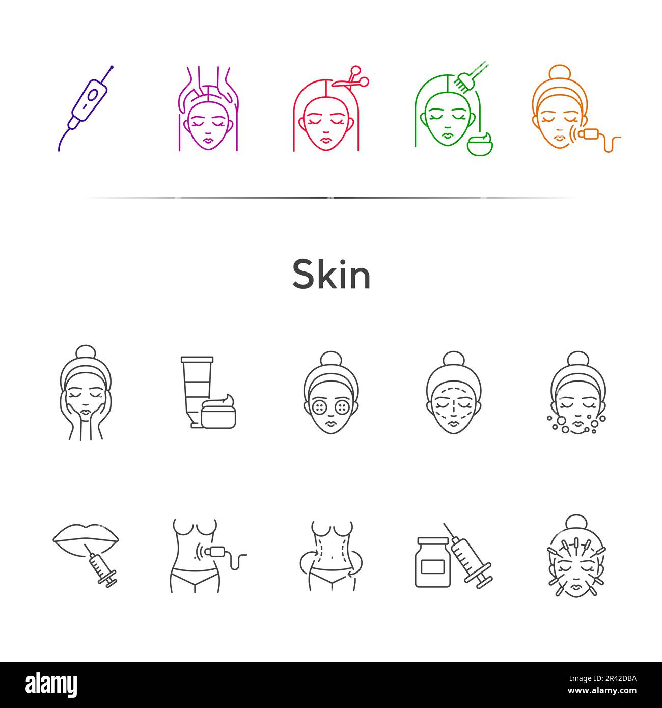 Facial contour injection skin Cut Out Stock Images & Pictures - Alamy