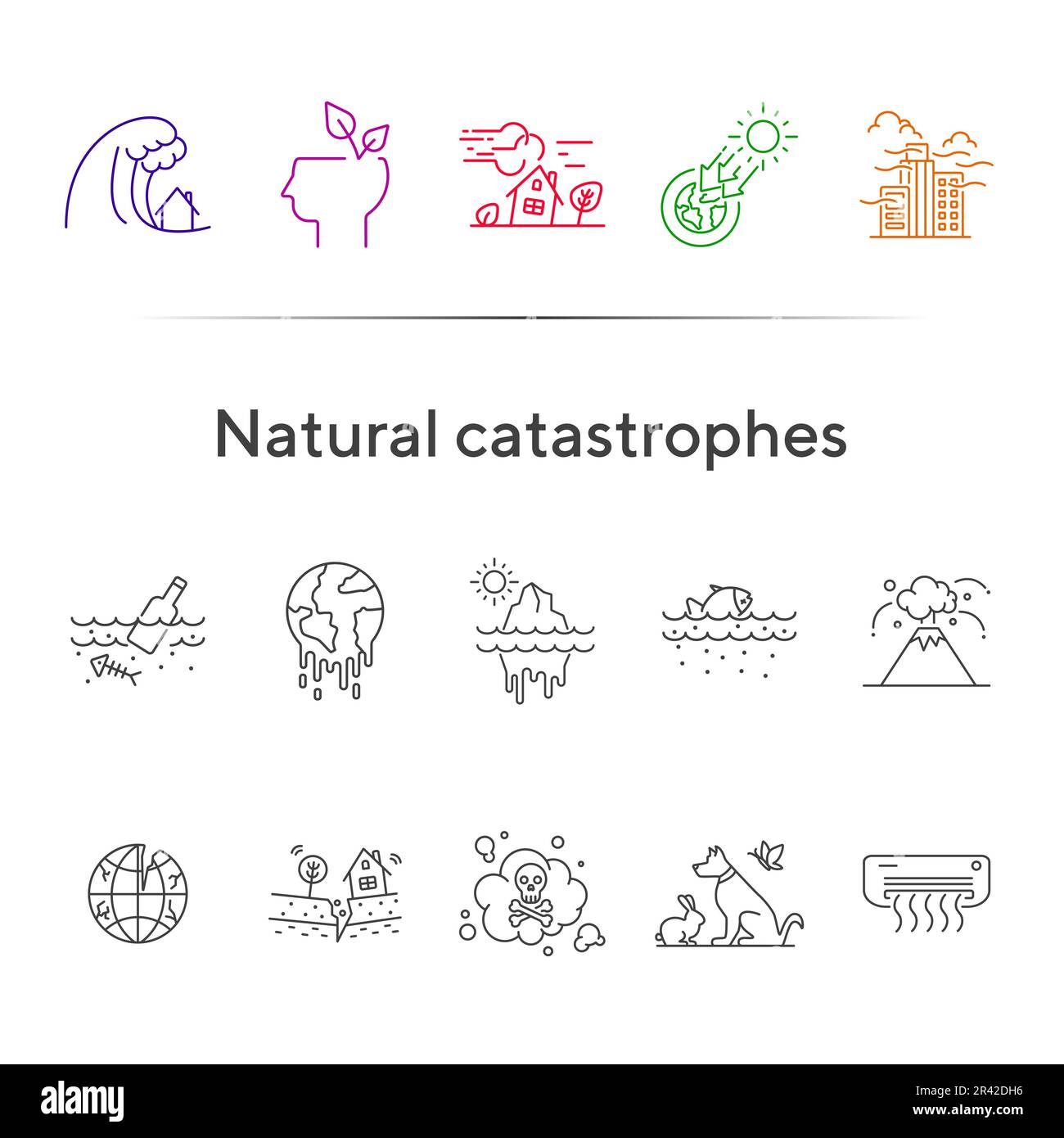 Climate catastrophes Stock Vector Images - Alamy