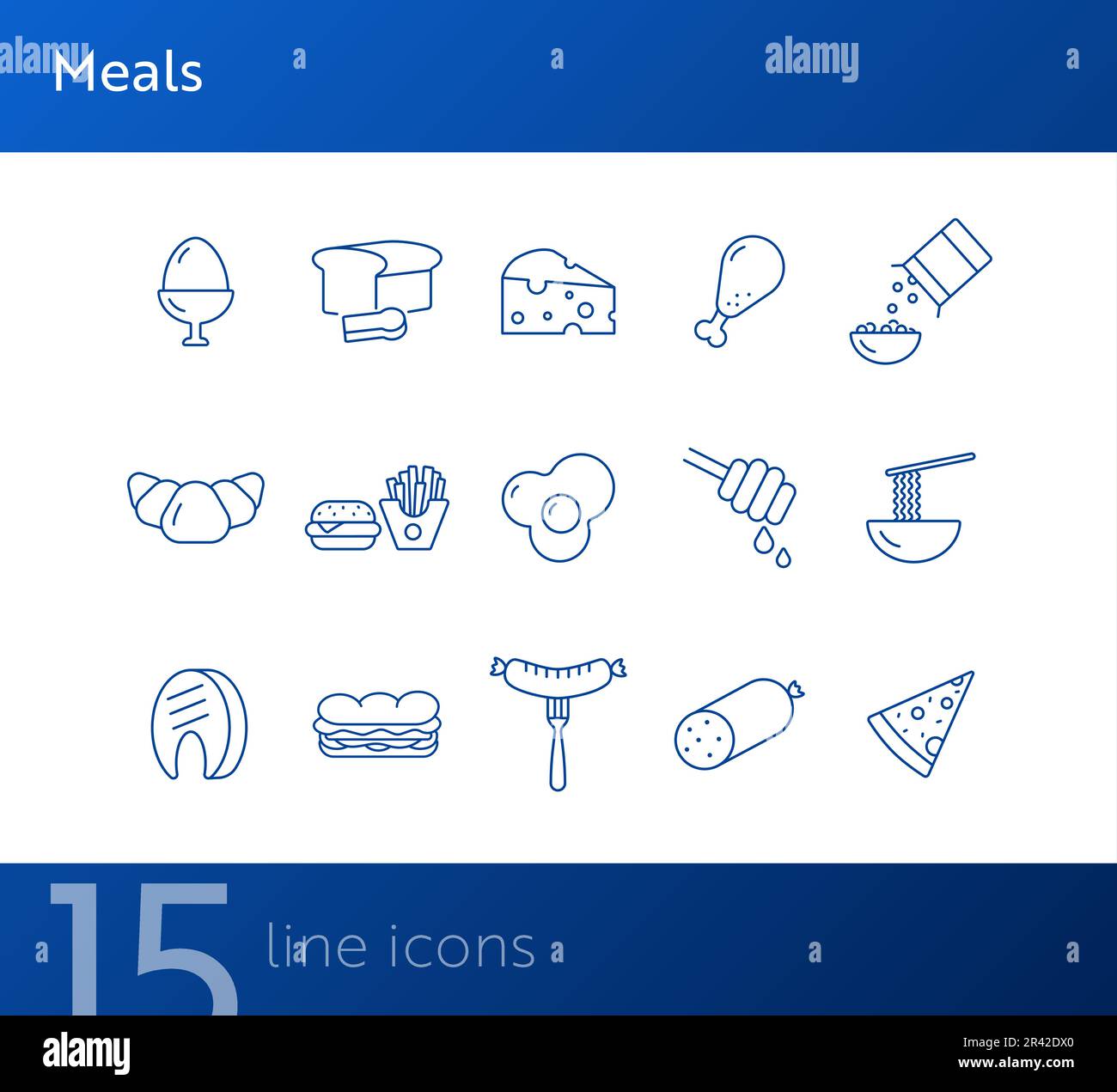 Meals line icon Stock Vector Image & Art - Alamy