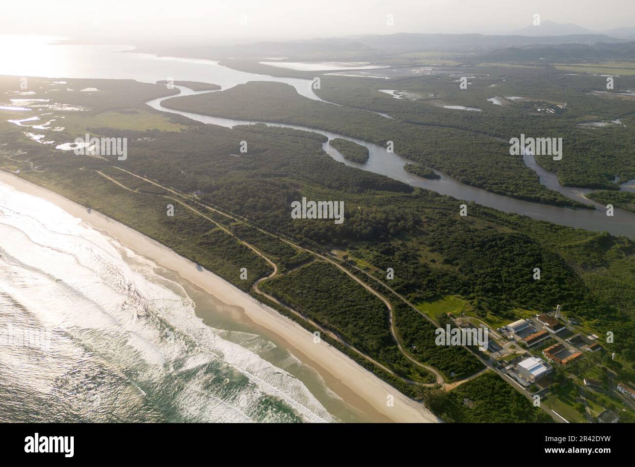 Aerial View of Marambaia Beach in Rio de Janeiro, Brazil Stock Photo ...