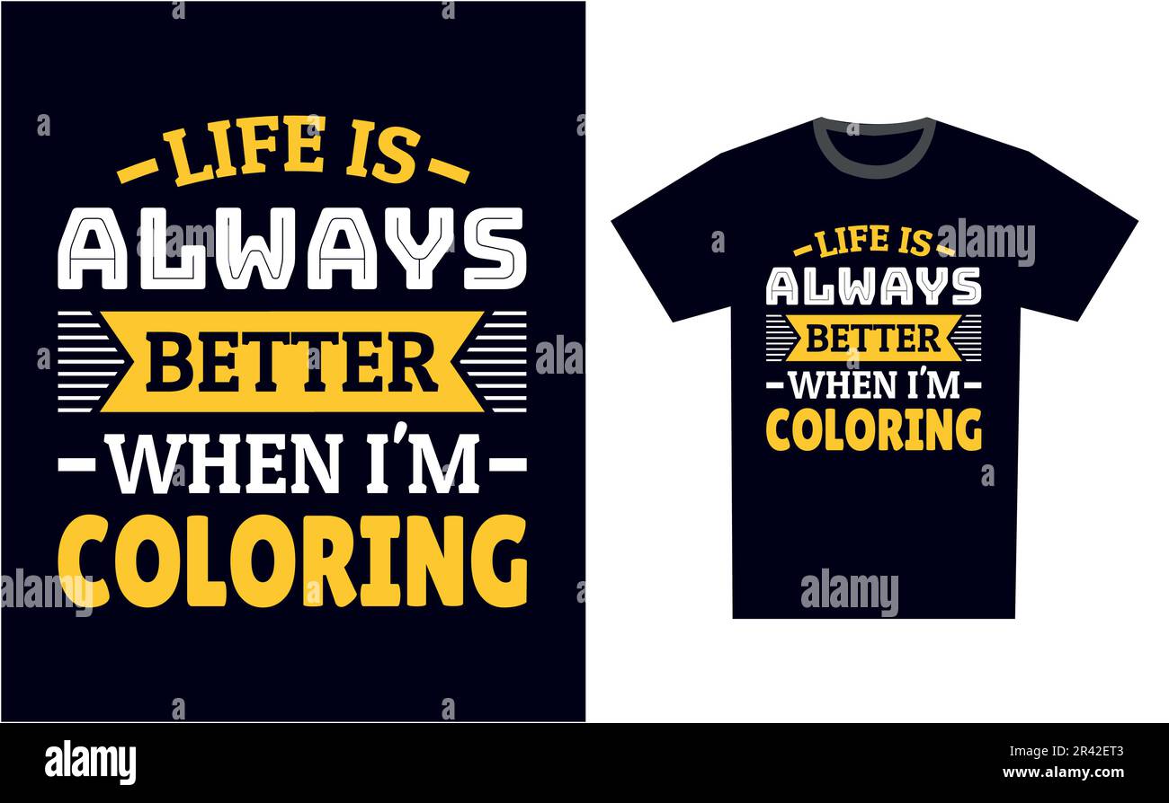 Coloring T Shirt Design Template Vector Stock Vector Image & Art - Alamy