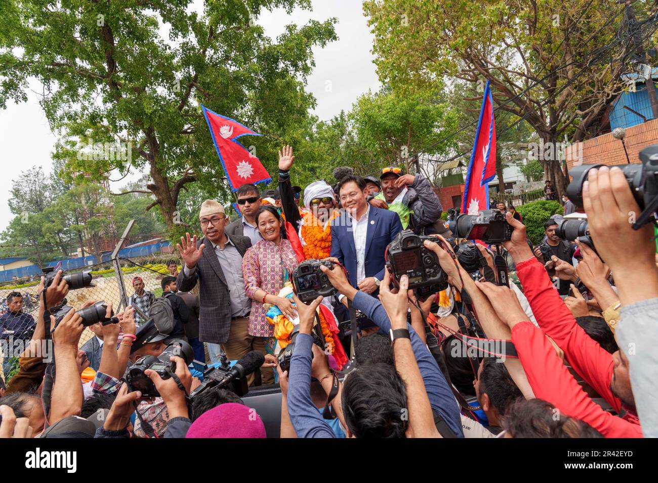 Hari Budha Magar, former Gurkha veteran and double amputee climber who scaled Mount Everest, is ...