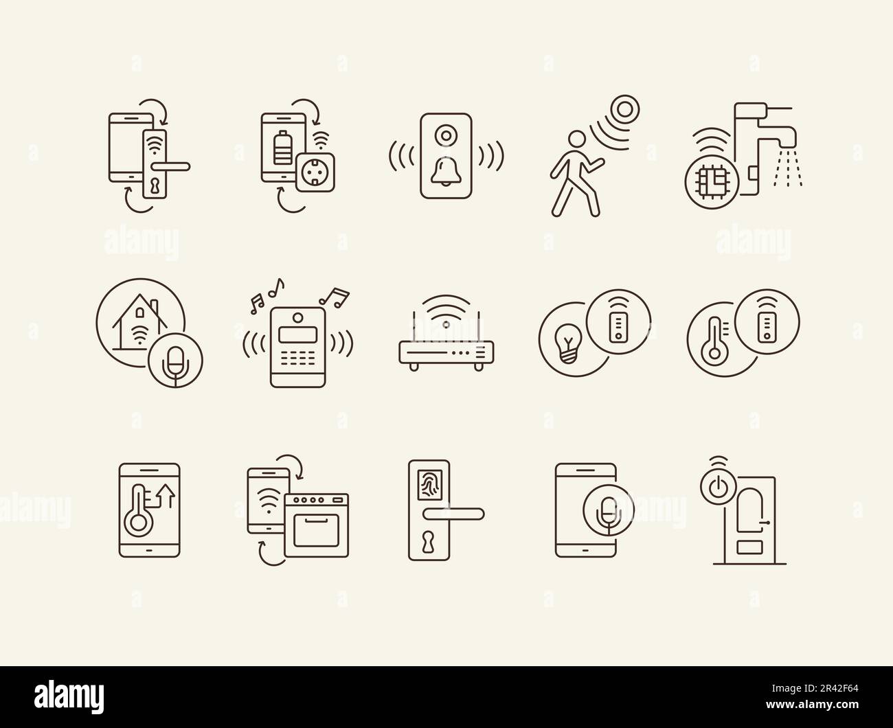 Smart House and Technology vector icon set Stock Vector Image & Art - Alamy