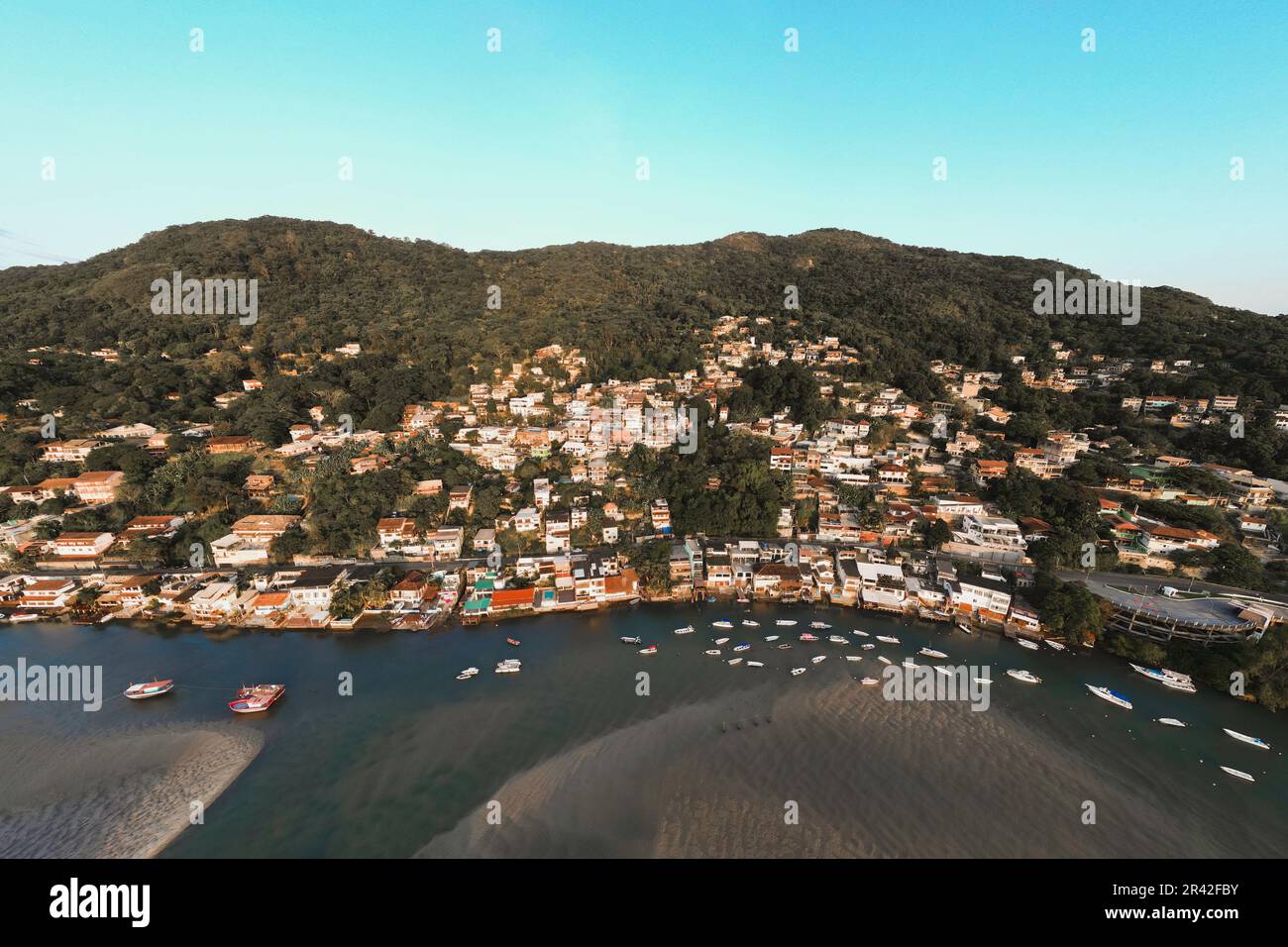 Aerial View of Barra de Guaratiba at the Coast of Rio de Janeiro ...