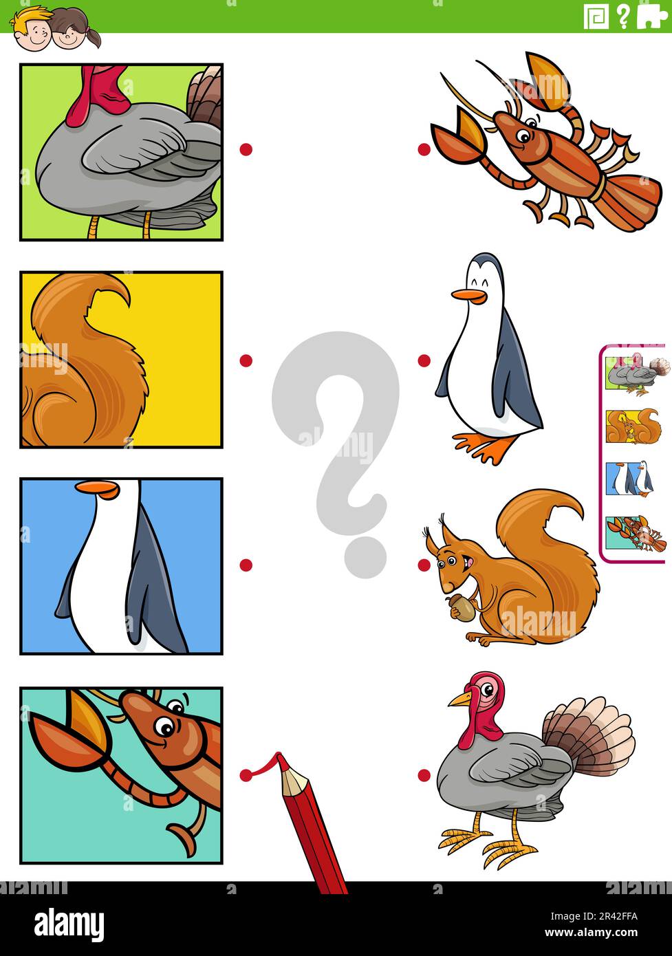 Cartoon illustration educational match hi-res stock photography and ...