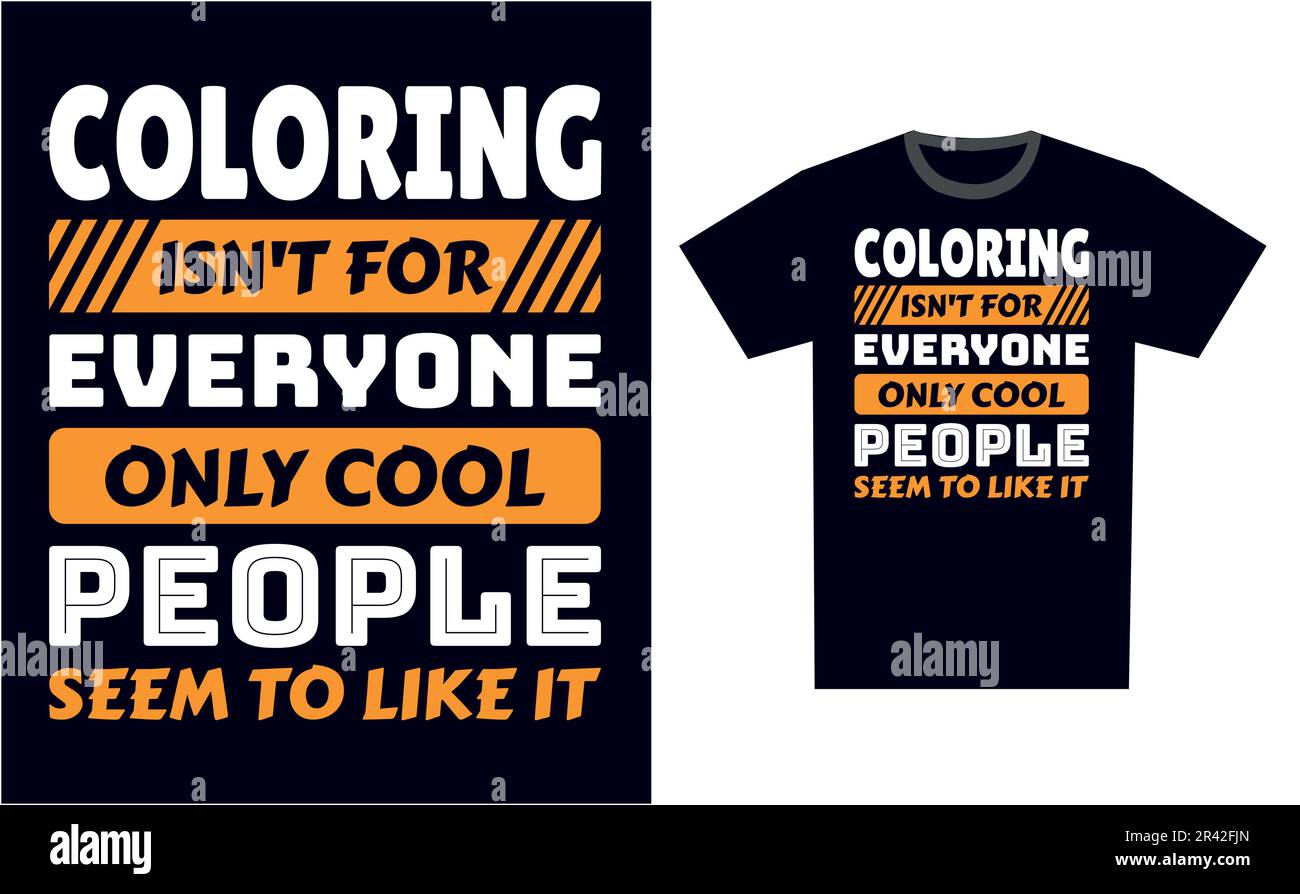 Coloring T Shirt Design Template Vector Stock Vector Image & Art - Alamy