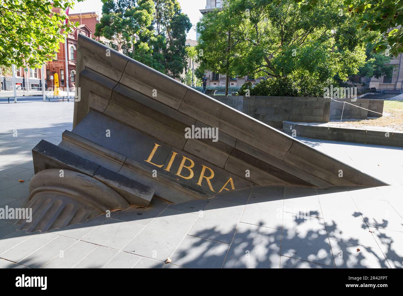 Architectural Fragment outside the Melbourne State Library Stock Photo ...