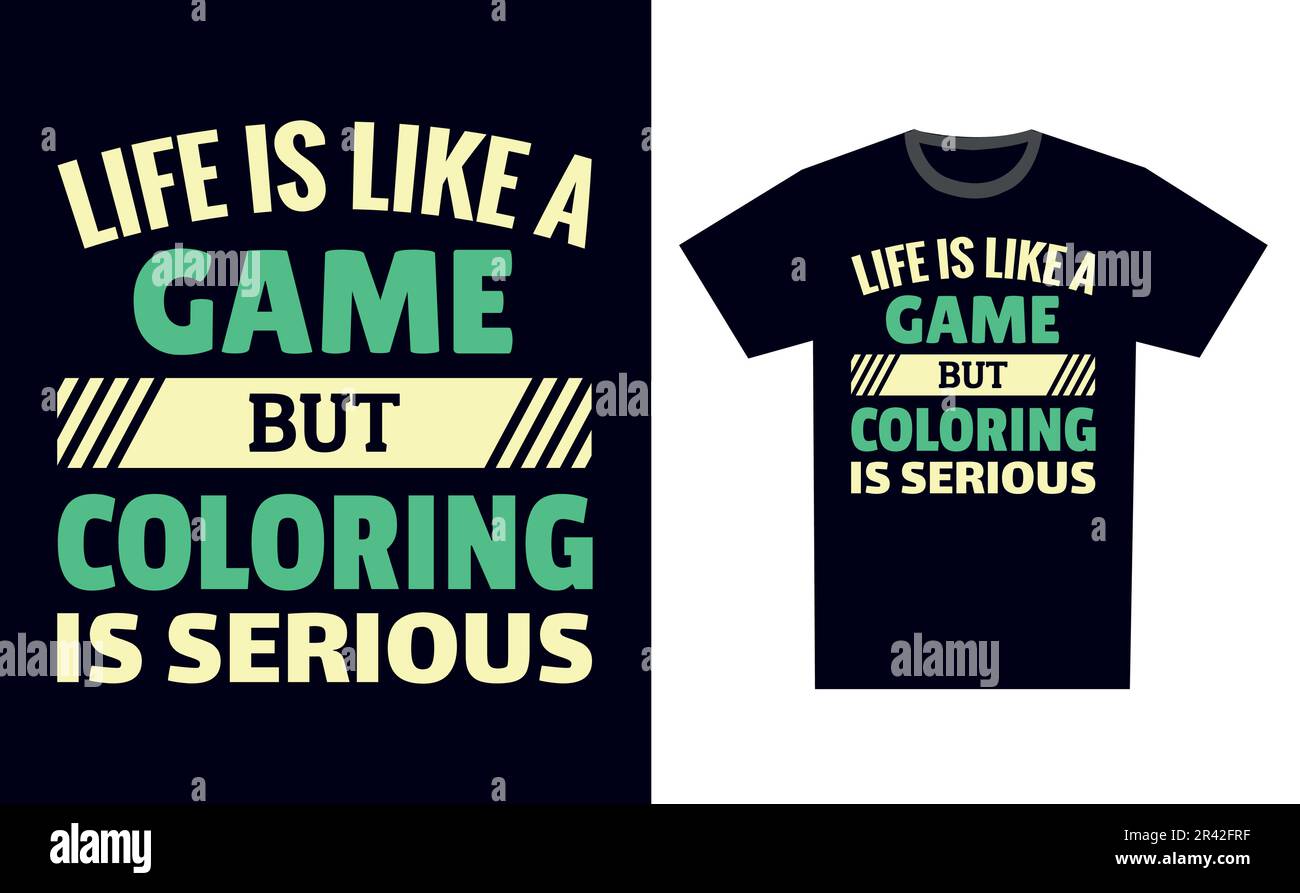 Coloring T Shirt Design Template Vector Stock Vector Image & Art - Alamy