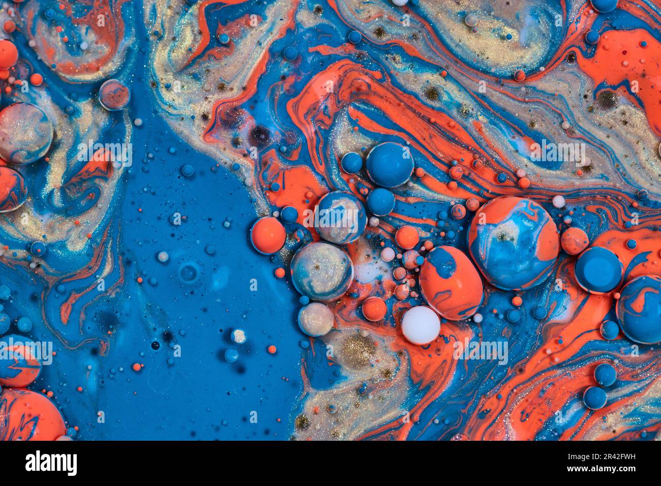 Cosmic Swirl Acrylic Abstract Painting Stock Photo - Alamy