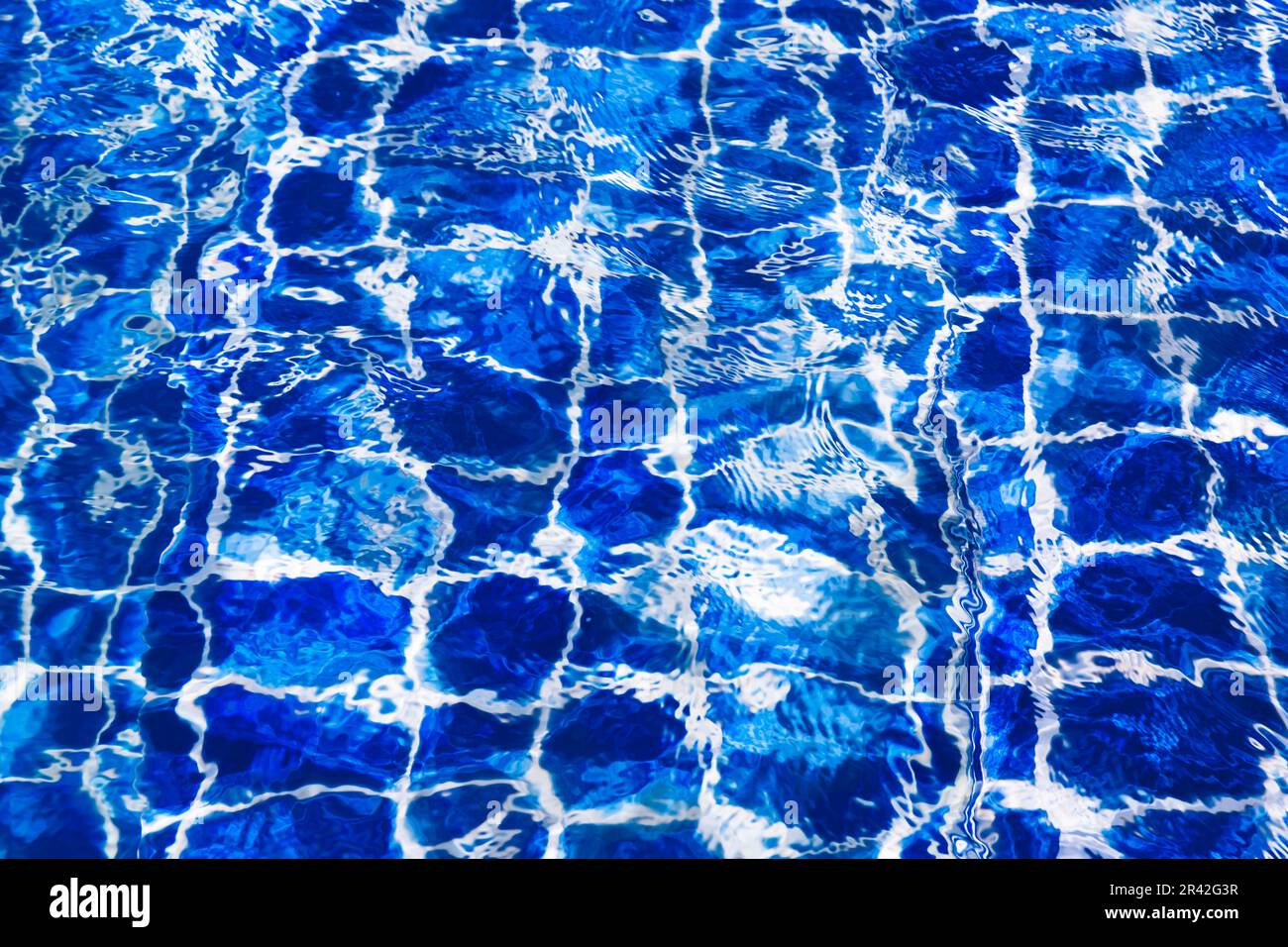 Blue color water in swimming pool rippled background Stock Photo - Alamy