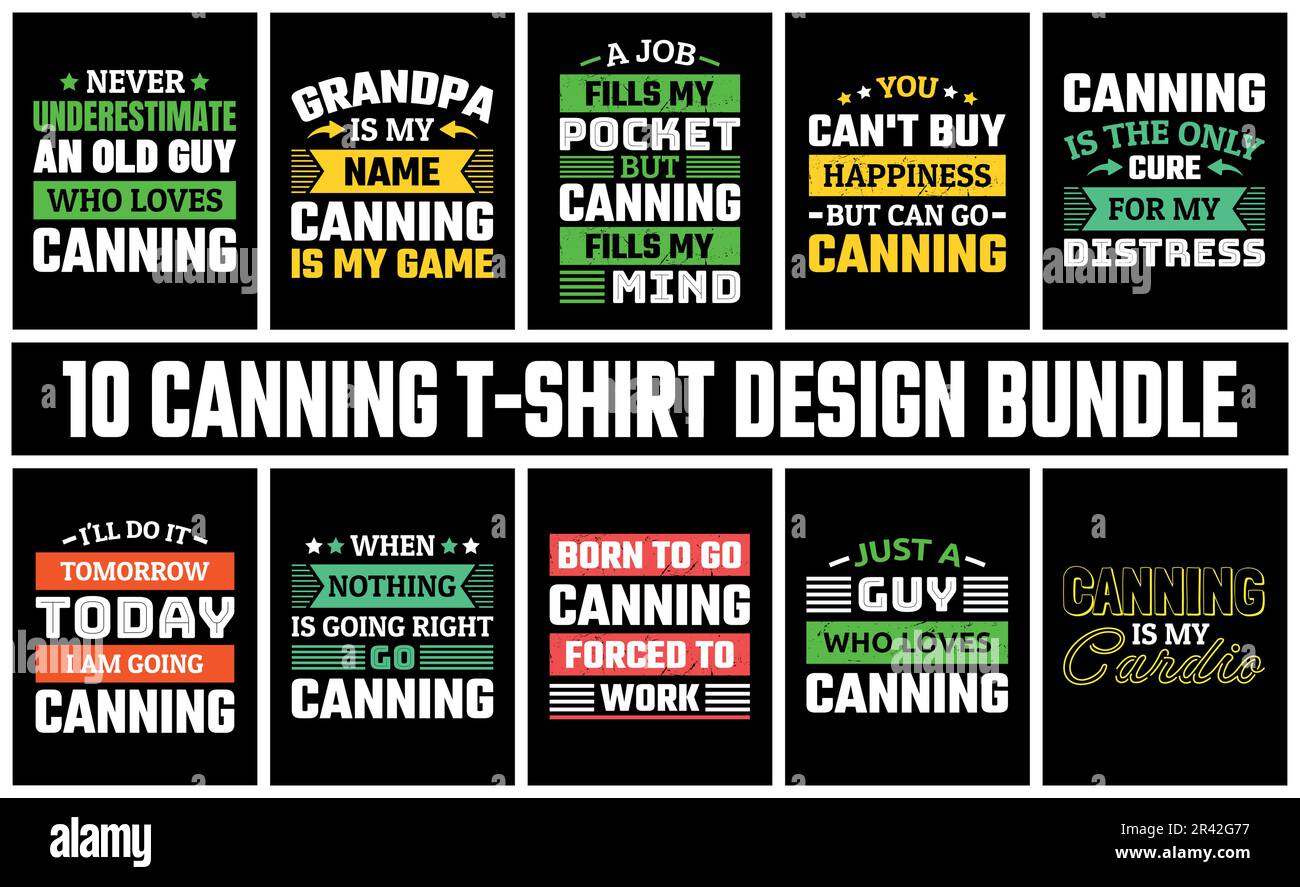 Canning T Shirt Design Set Vector Stock Vector Image & Art - Alamy