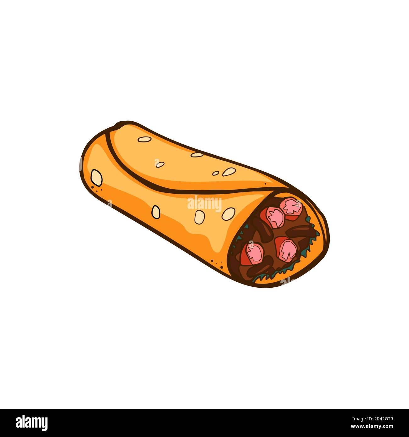 Lunch spring roll icon Stock Vector Images - Alamy