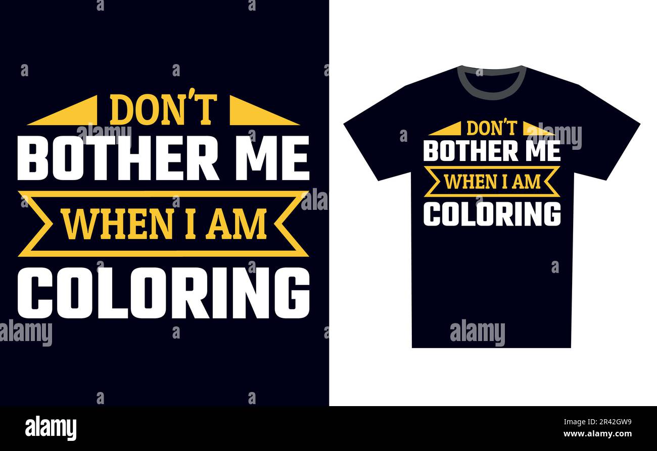 Coloring T Shirt Design Template Vector Stock Vector Image & Art - Alamy