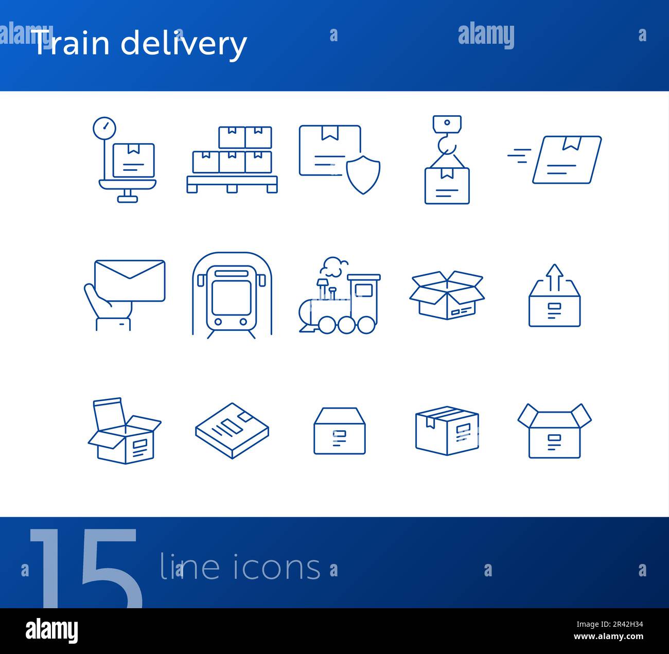 Train delivery icons Stock Vector Image & Art - Alamy
