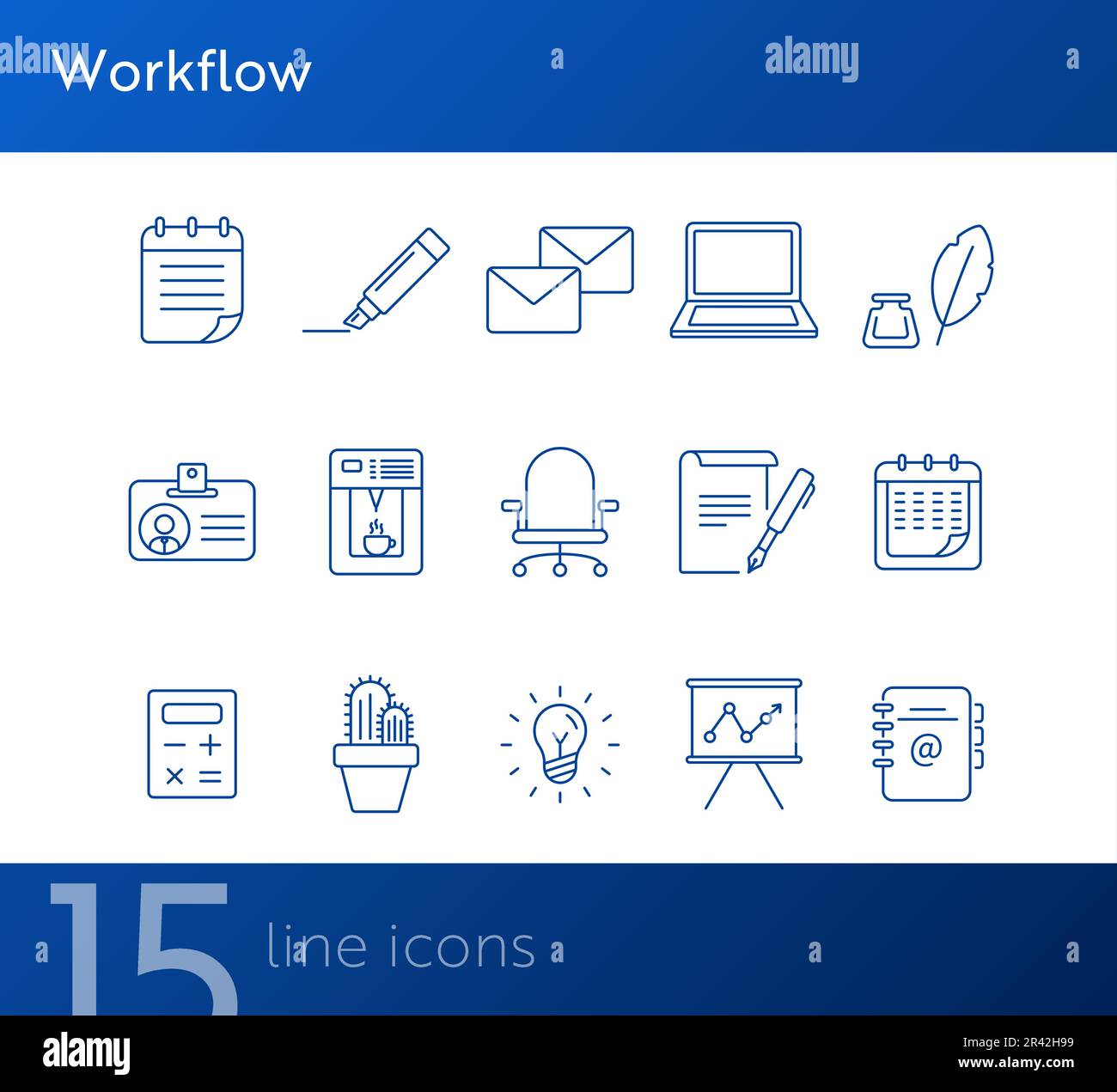Education workflow icon outline Stock Vector Images - Alamy