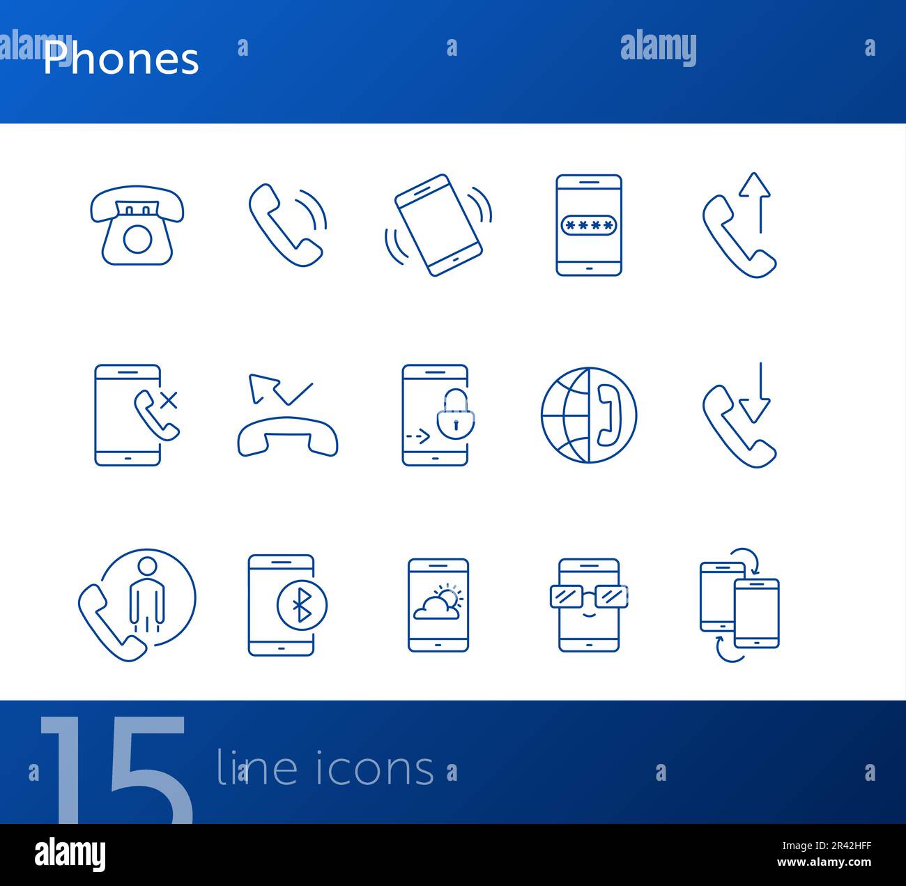 Mobile phone screen missed call Stock Vector Images - Alamy