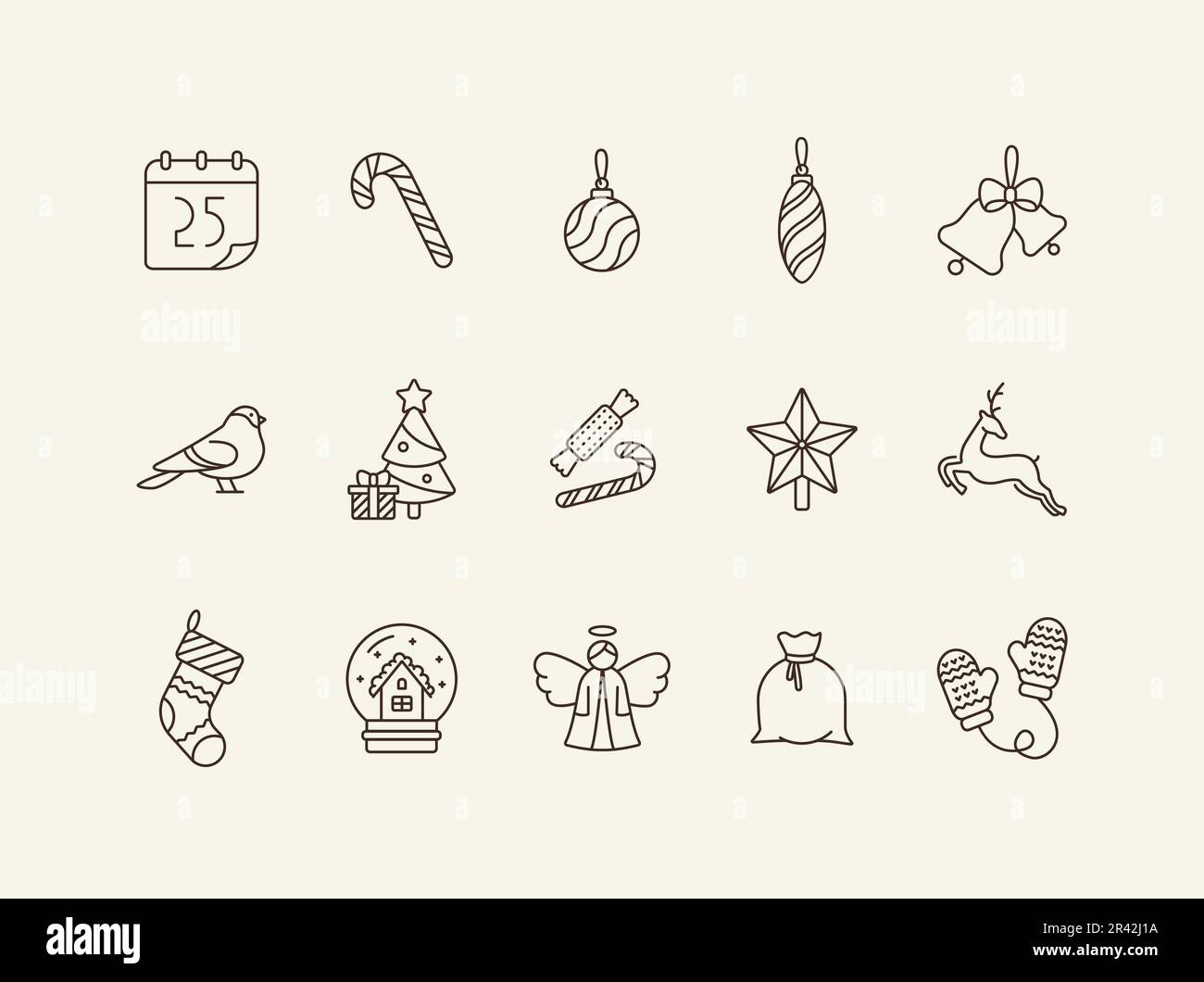 New year symbols thin Stock Vector Images - Alamy