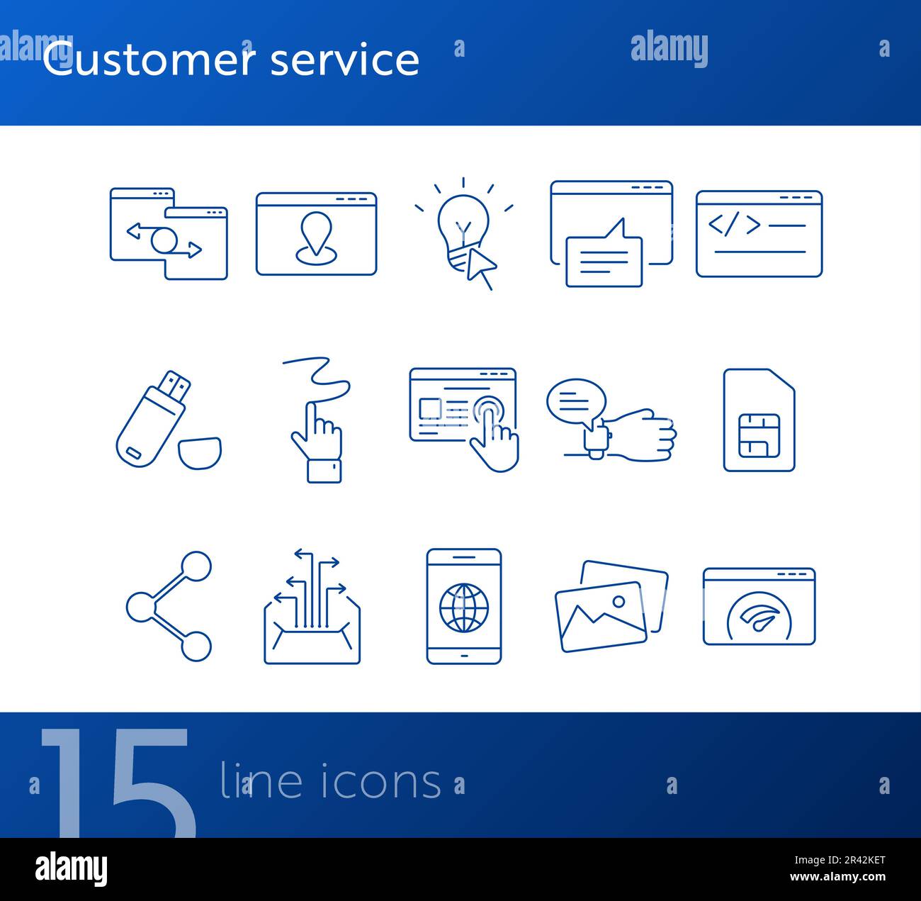 Customer service icons Stock Vector Image & Art - Alamy