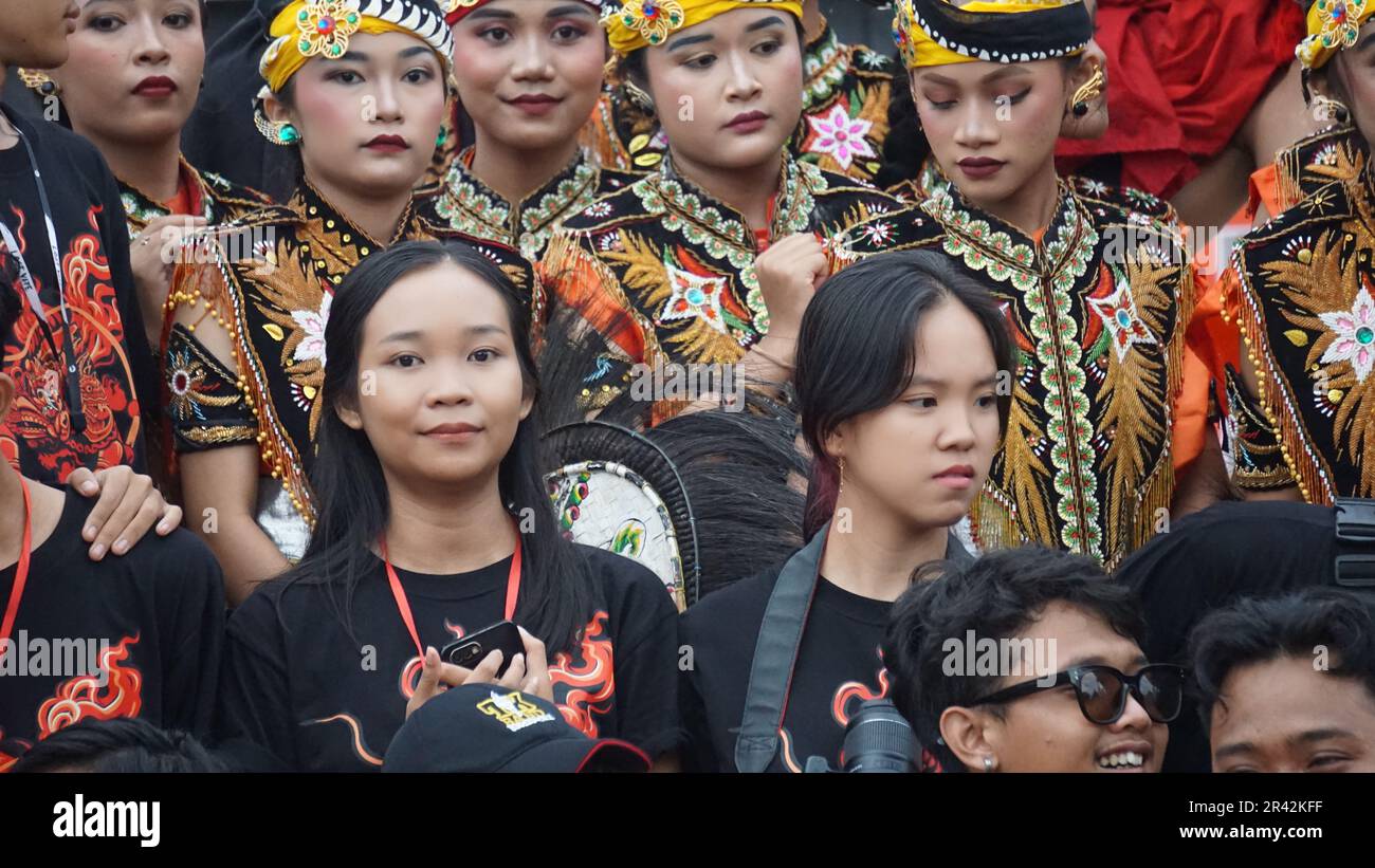 The dancer of barong dance. Barong is one of the Indonesian traditional ...