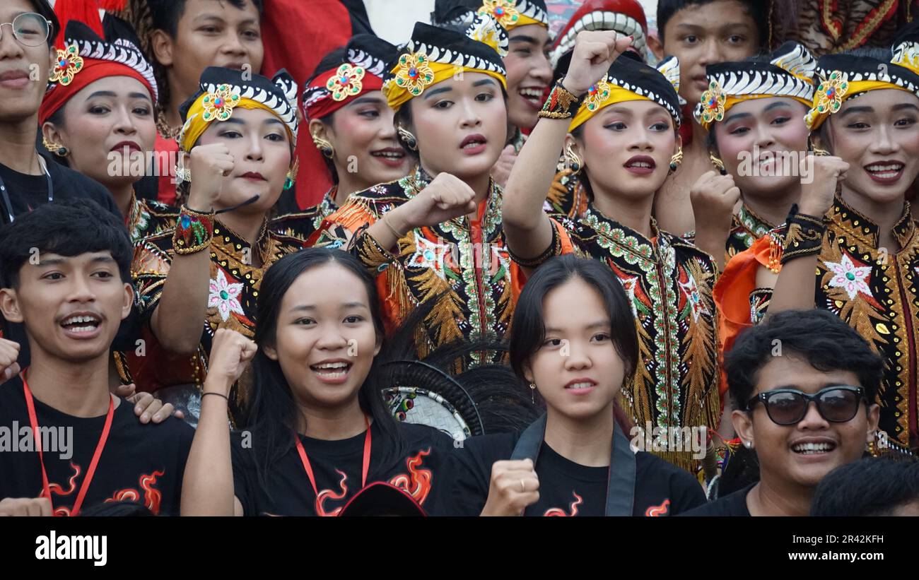 The dancer of barong dance. Barong is one of the Indonesian traditional ...