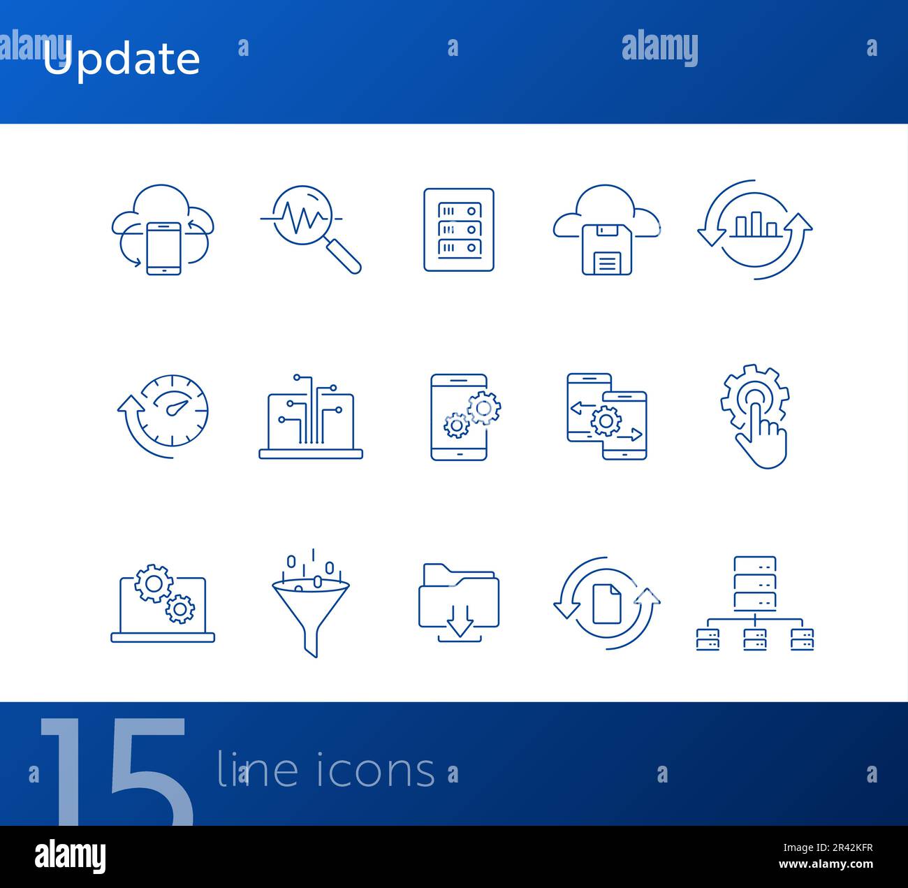 Software update icon monochrome Stock Vector Images - Alamy
