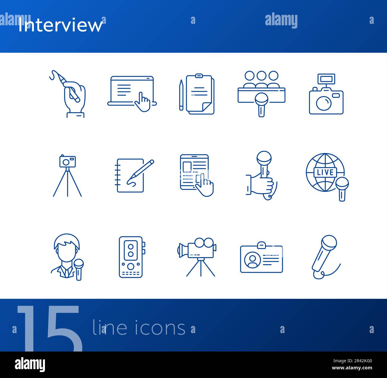 Journalist interview notepad Stock Vector Images - Alamy