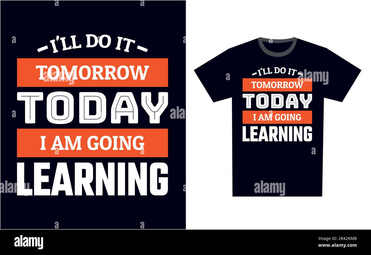 Learning T Shirt Design Template Vector Stock Vector Image & Art - Alamy