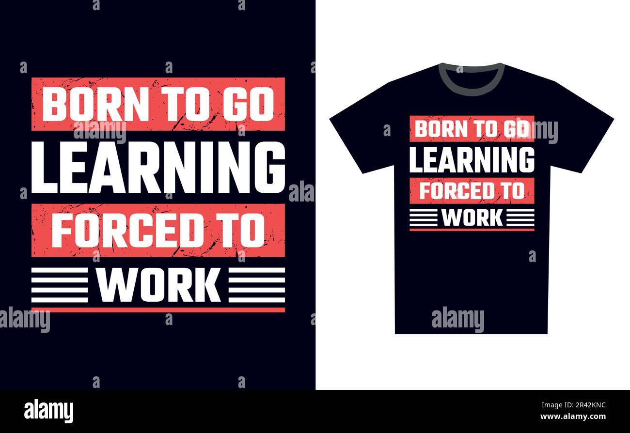 Learning T Shirt Design Template Vector Stock Vector Image & Art - Alamy