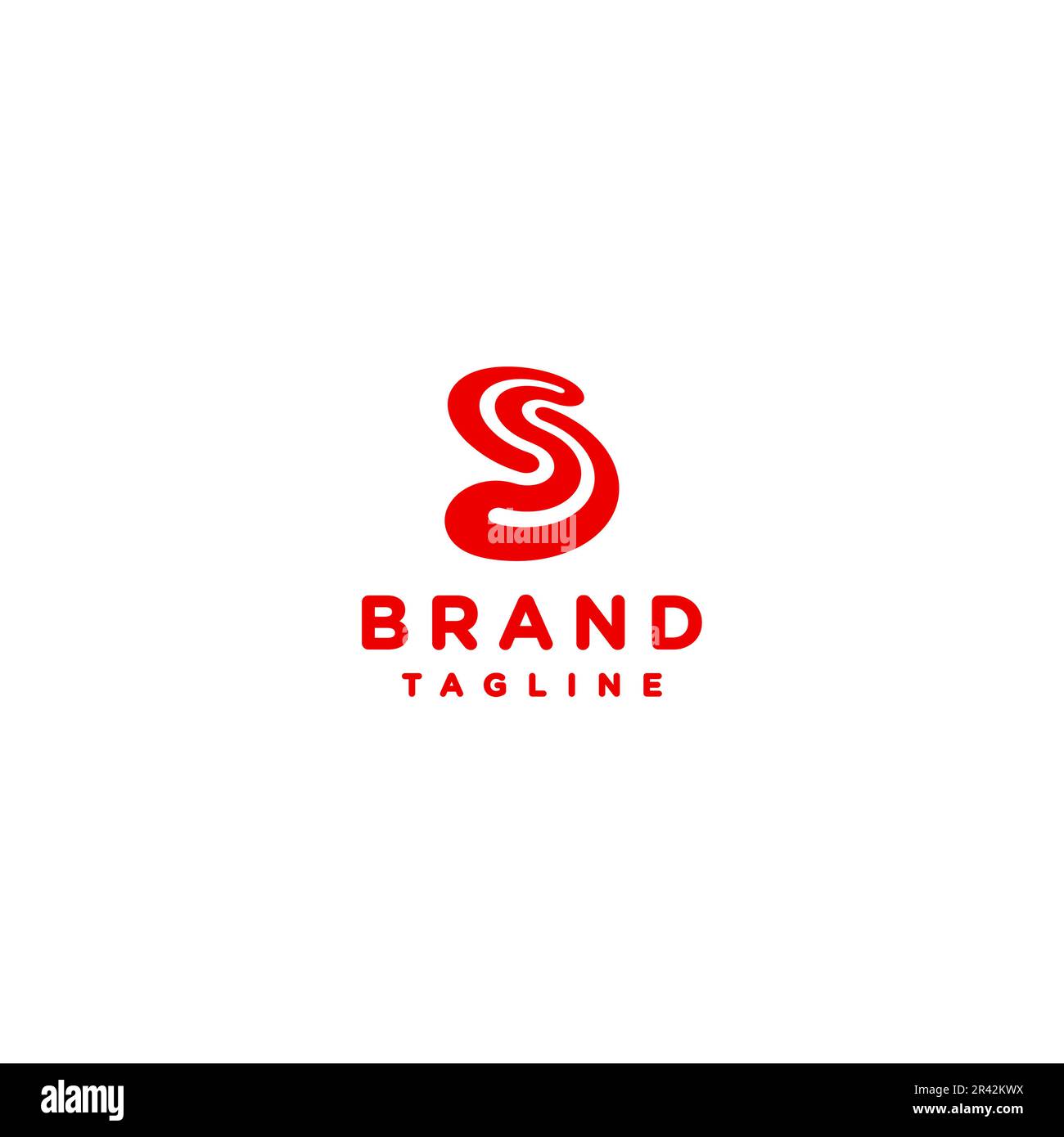 Trendy Simple and Rounded Letter S Logo. Simple S design with rounded ...