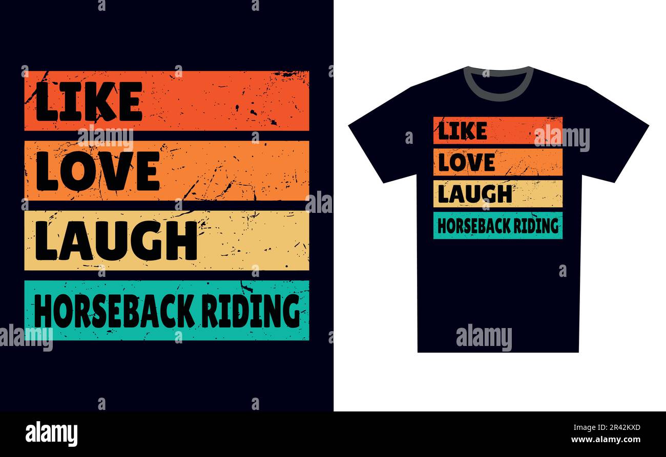 Horseback Riding T Shirt Design Template Vector Stock Vector Image ...