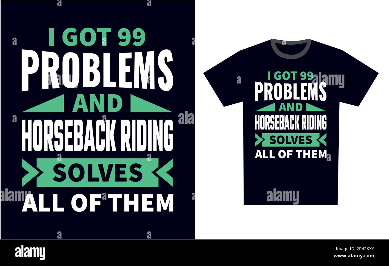 Horseback Riding T Shirt Design Template Vector Stock Vector Image ...